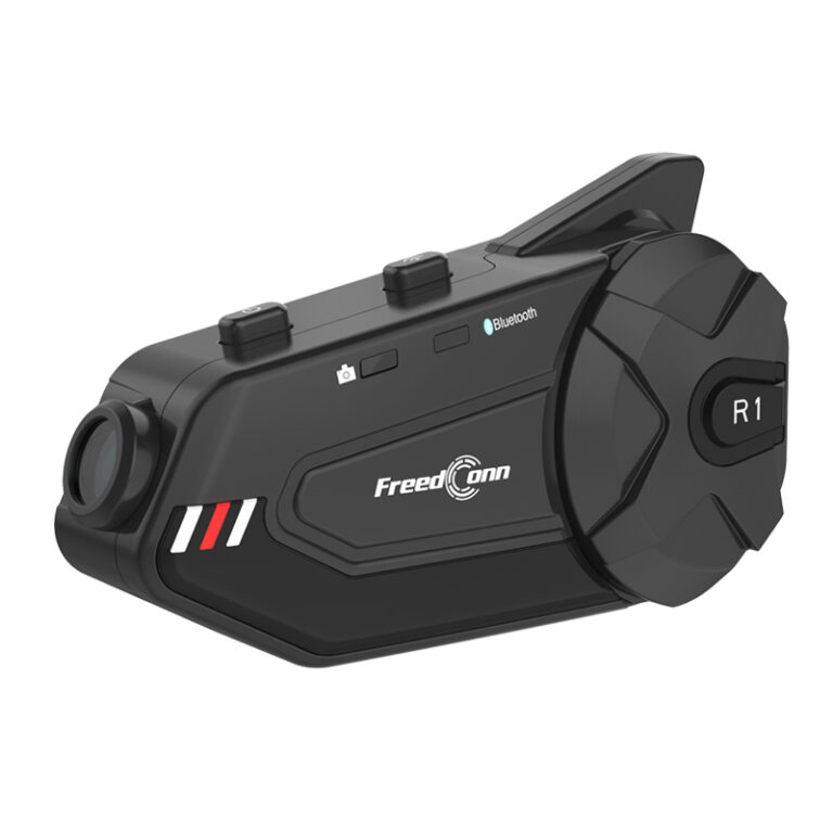 R1 PLUS – Intercomunicador bluetooth con cámara para casco de moto ...