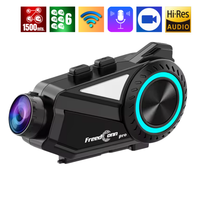 R3 PRO – Intercomunicador bluetooth con cámara para casco de moto ...